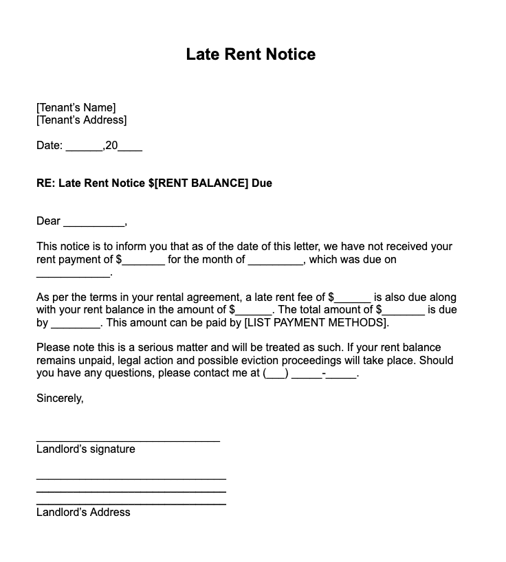How To Write A Good Rent Collection Letter free Template 